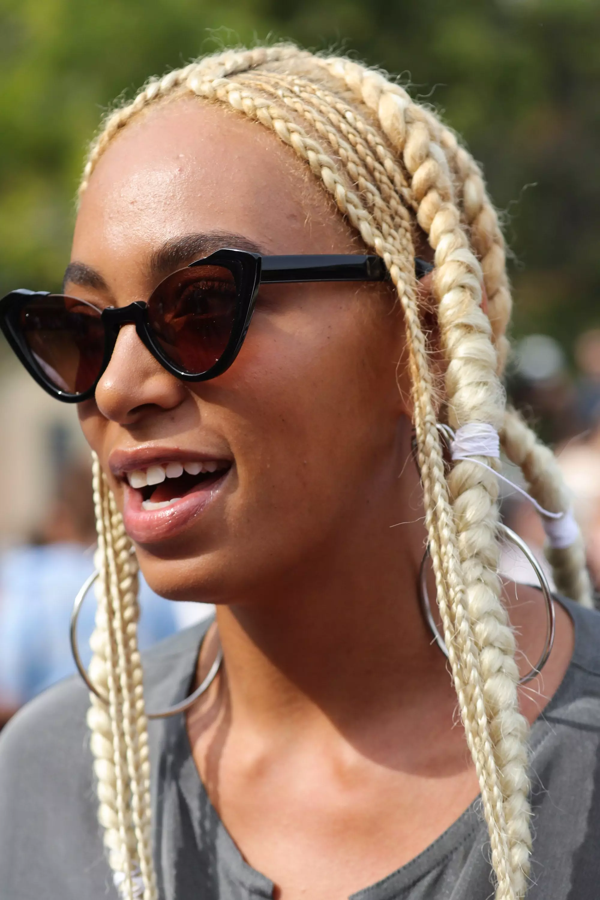 Solange yn Debuts Blonde Braids 11250_4