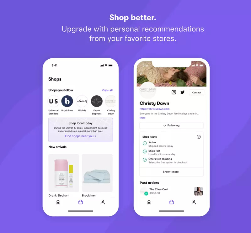 A plataforma de comercio electrónico Shopify lanza unha nova aplicación móbil