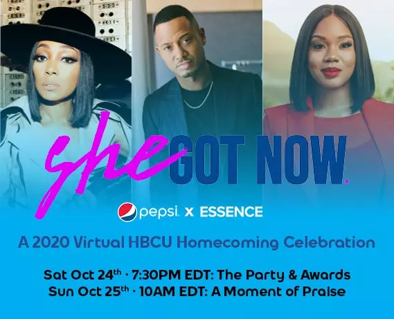 WATCH ELO: ESSENCE schafft mat Pepsi zesummen fir Iech déi ultimativ virtuell HBCU Homecoming Saison Feier ze bréngen