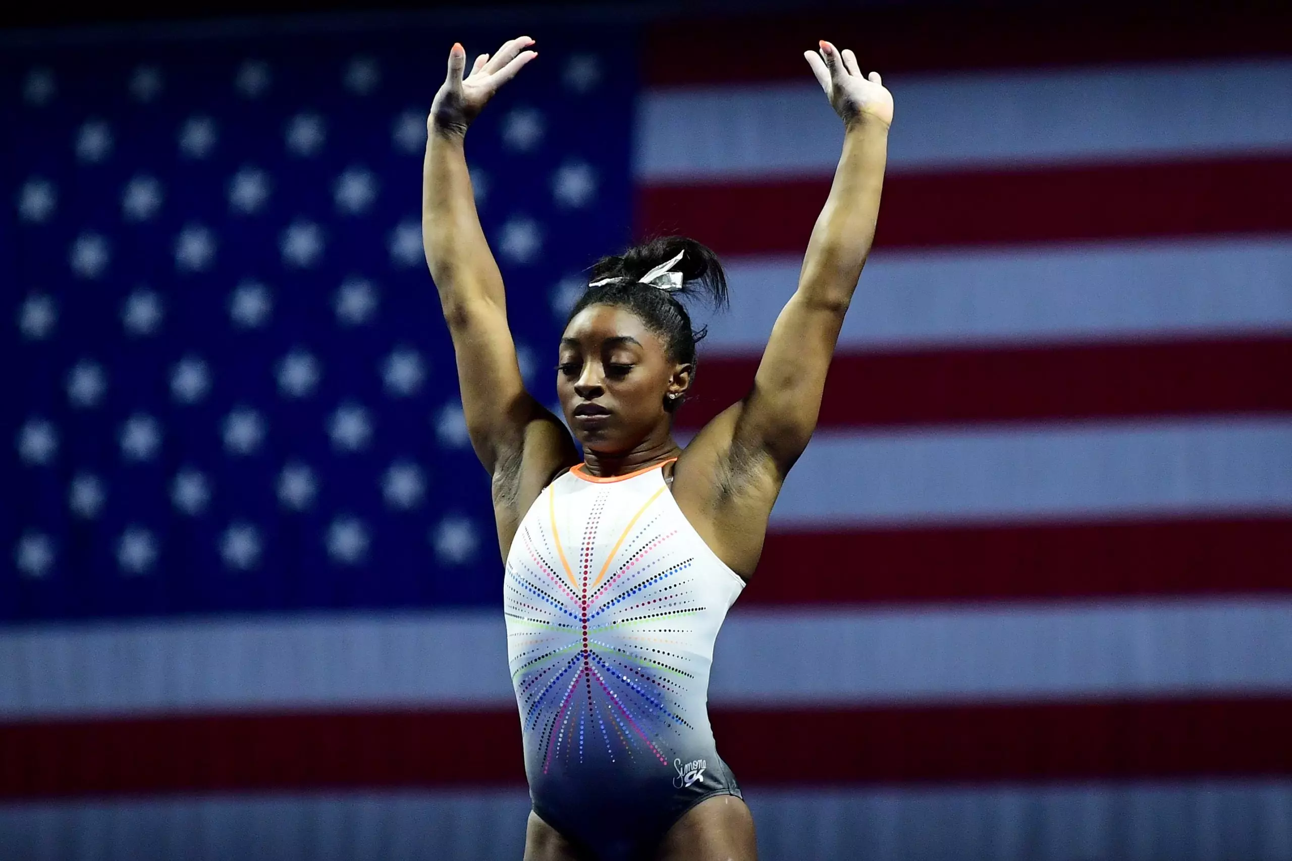 Simone Biles iň soňky batyrgaý gimnastika hereketi bilen taryh ýasady