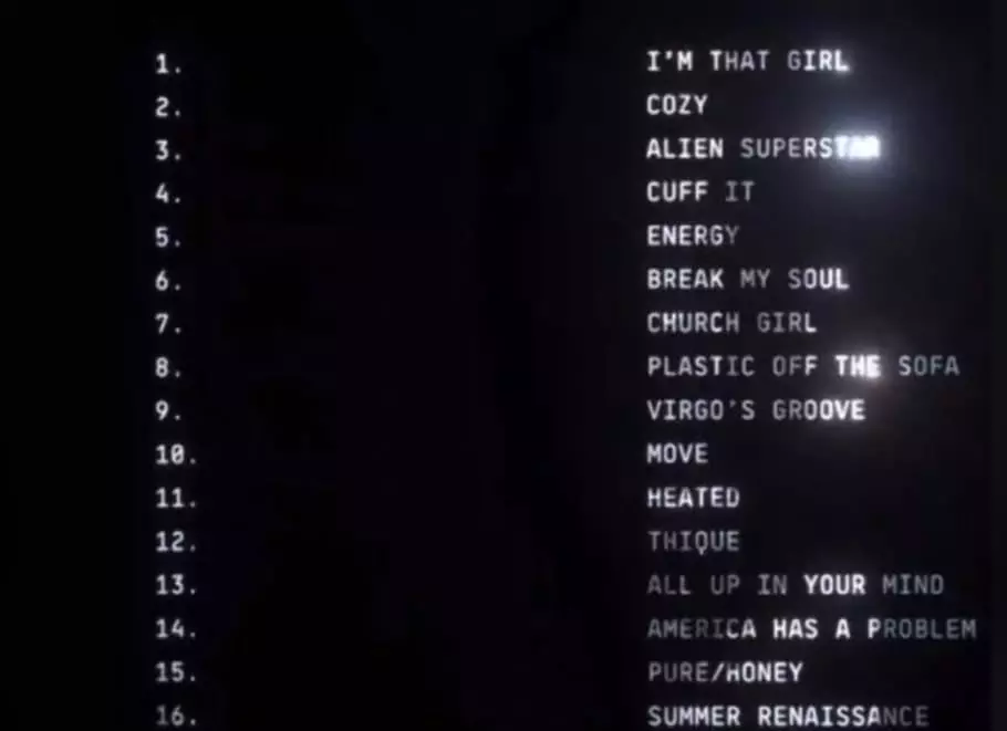 Бейонсе опублікувала список треків для майбутнього альбому «Renaissance»