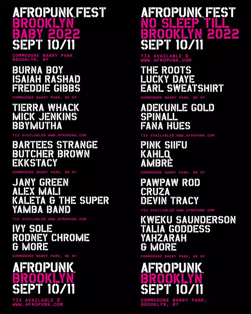 AFROPUNK vender tilbake til Brooklyn! Ta en titt på årets fantastiske lineup