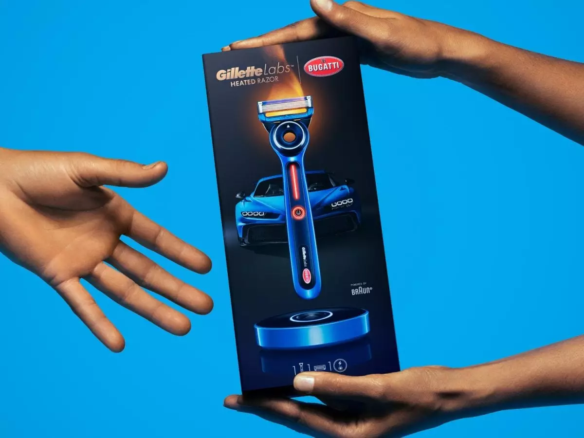 Gillette sadarbojas ar Bugatti, lai izveidotu 200 USD vērtu apsildāmu skuvekli ar īpašu izdevumu