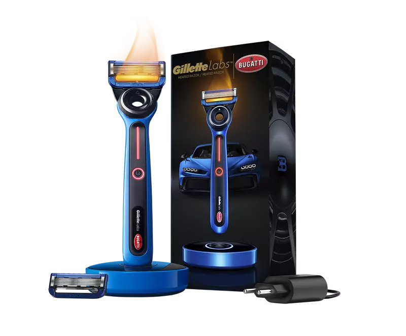 Gillette Bugatti bilen 200 dollarlyk ýörite neşir edilen gyzdyryjy razor döretmek üçin hyzmatdaşlar