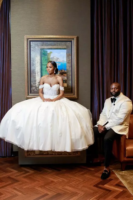 Bridal Bliss: Barbara Muaj Beyoncé-Inspired Dance Surprise rau nws tus vauv Edmund ntawm lawv lub tshoob Dreamy 29260_1