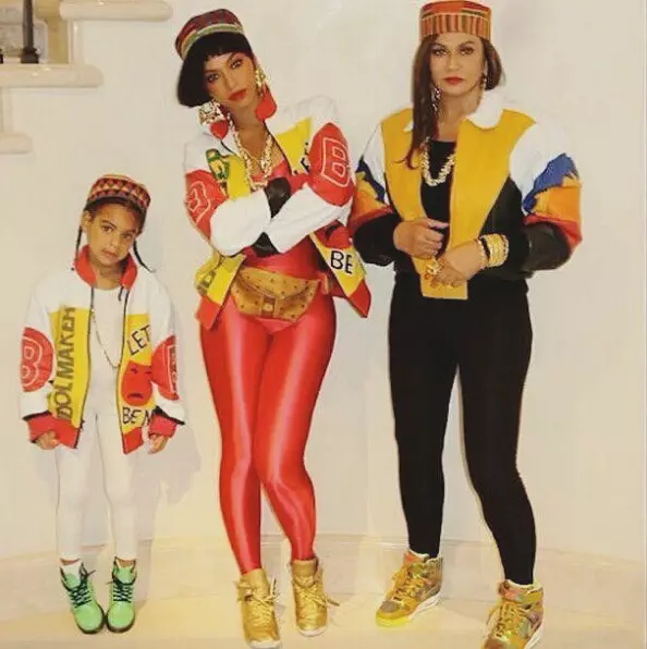 Kostum Halloween Terinspirasi Beyoncé, Jay Z, Blue Ivy, dan Tina Lawson 80-an
