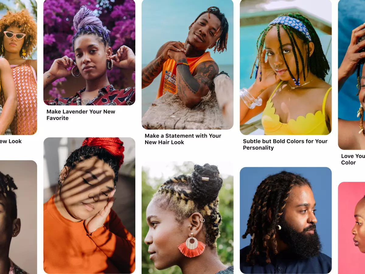 Pinterest-ის თმის ძიების ახალი ვარიანტი აღნიშნავს შავი თმის სხვადასხვა ტიპს